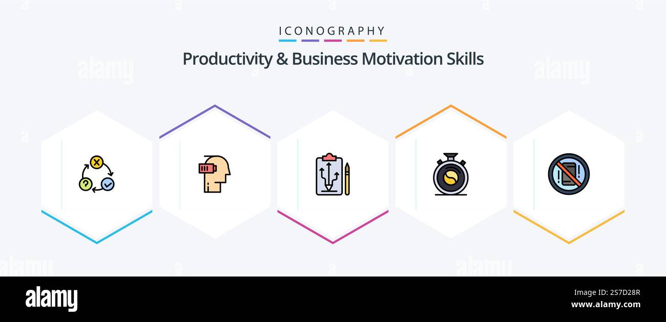 Productivity And Business Motivation Skills 25 FilledLine icon pack ...