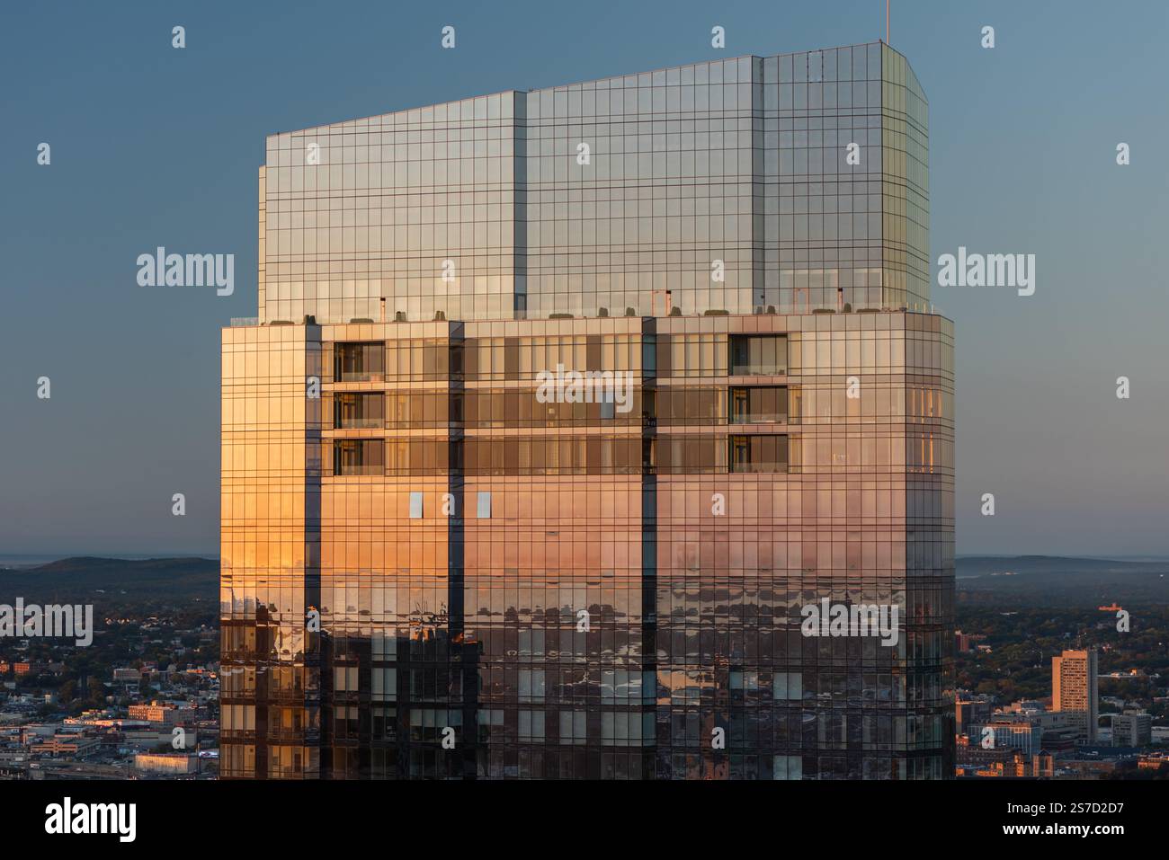 Boston Millennium Glass Tower Stock Photo - Alamy