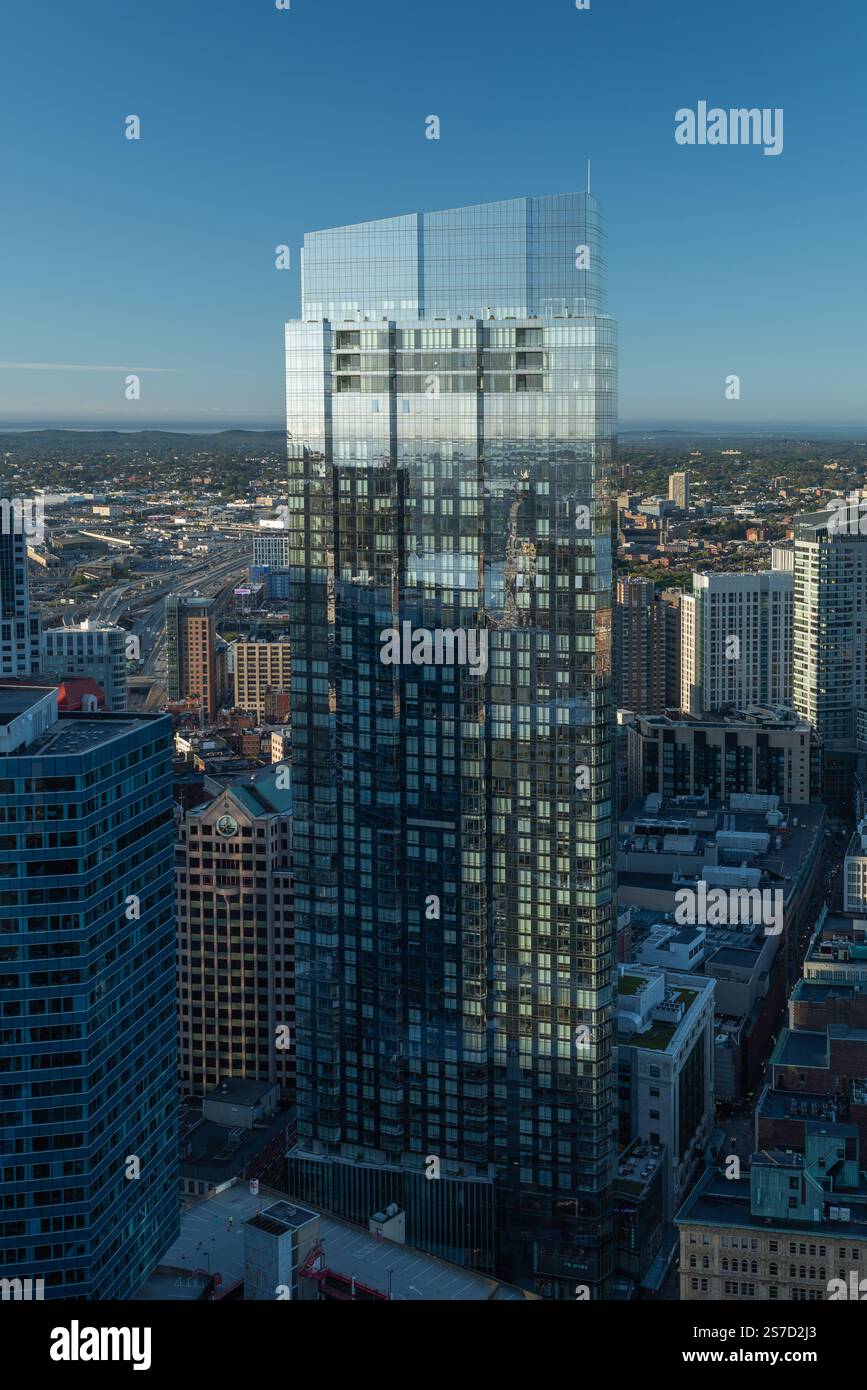 Bostons Millenium Tower Landscape Stock Photo - Alamy