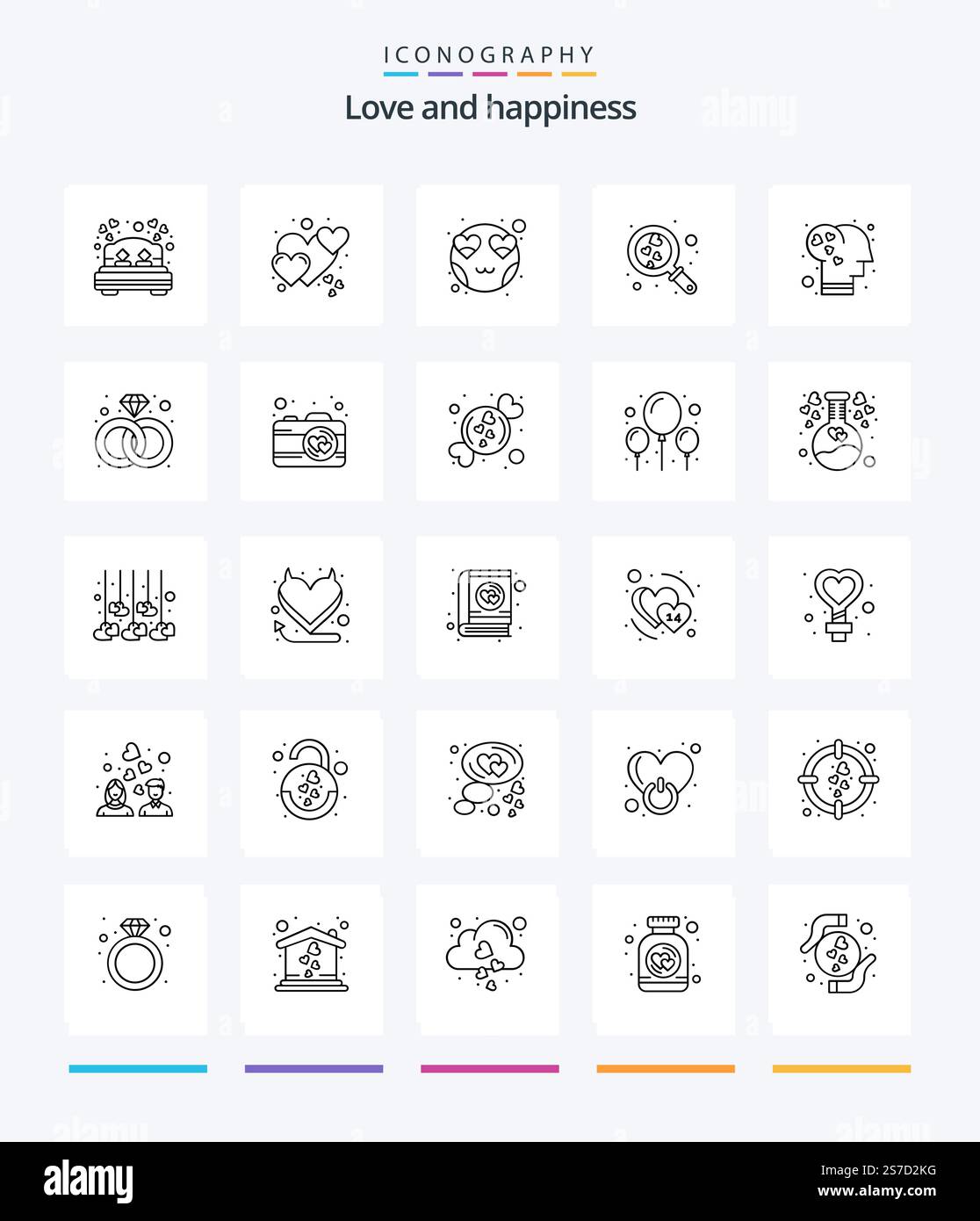 Creative Love 25 OutLine icon pack Such As emotion. wedding. emoticon ...