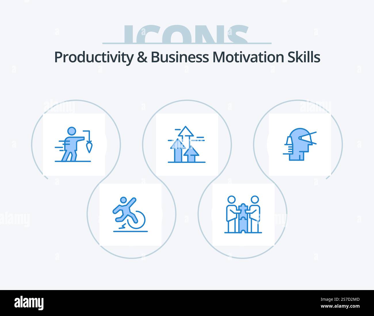 Productivity And Business Motivation Skills Blue Icon Pack 5 Icon ...