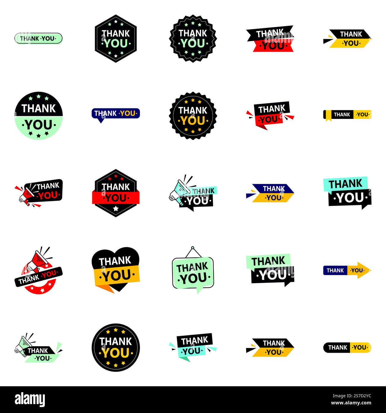 25 Fresh Vector Icons to express your gratitude in a lively way Stock ...