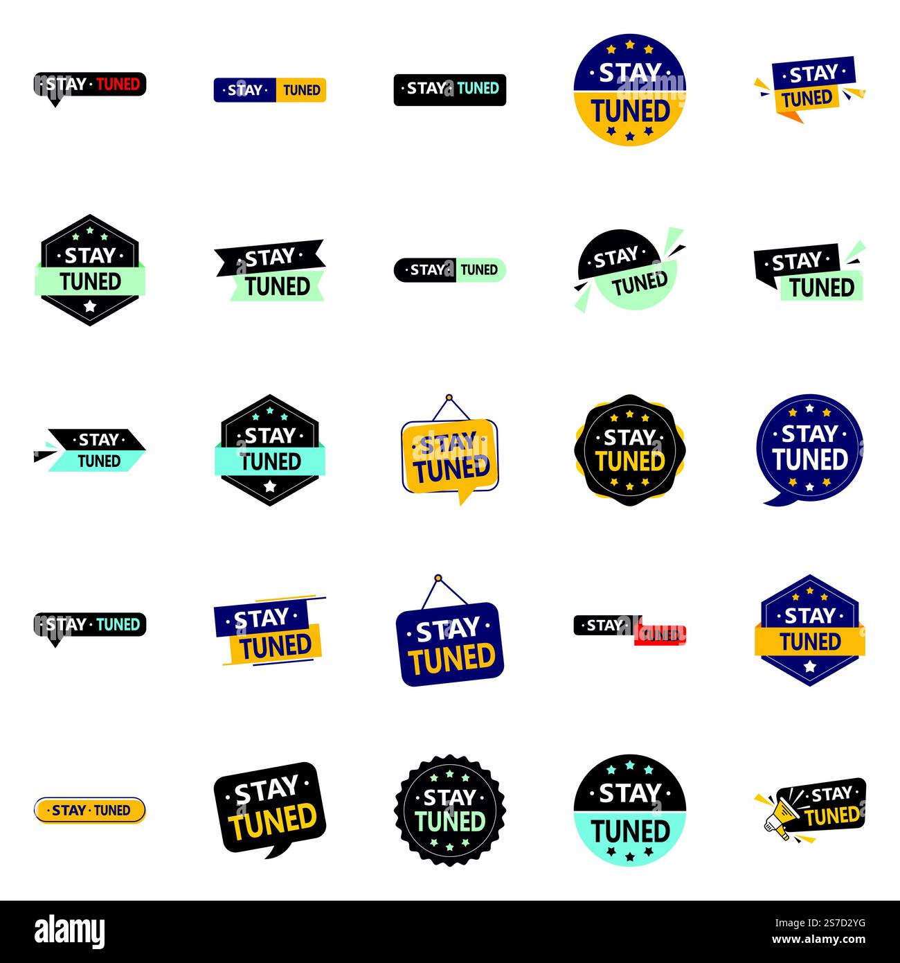 Stay Tuned 25 Professional Vector Elements for a polished brand ...