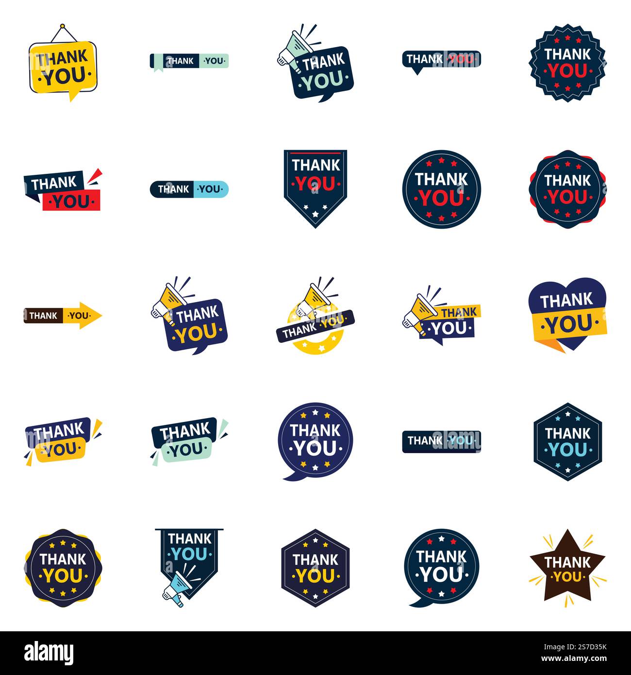Thankyou 25 Unique Vector Elements for a personal and customized thank ...