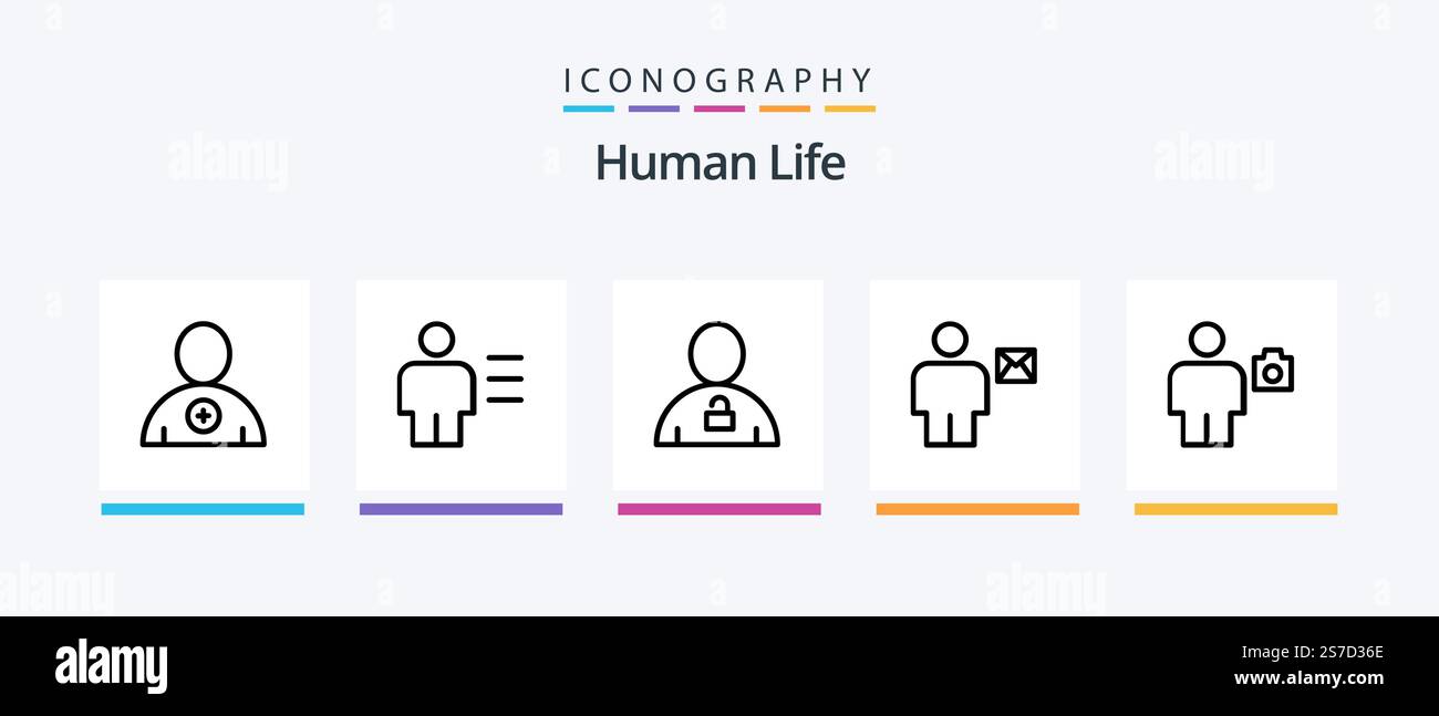 Human Line 5 Icon Pack Including photo. camera. avatar. body. padlock ...