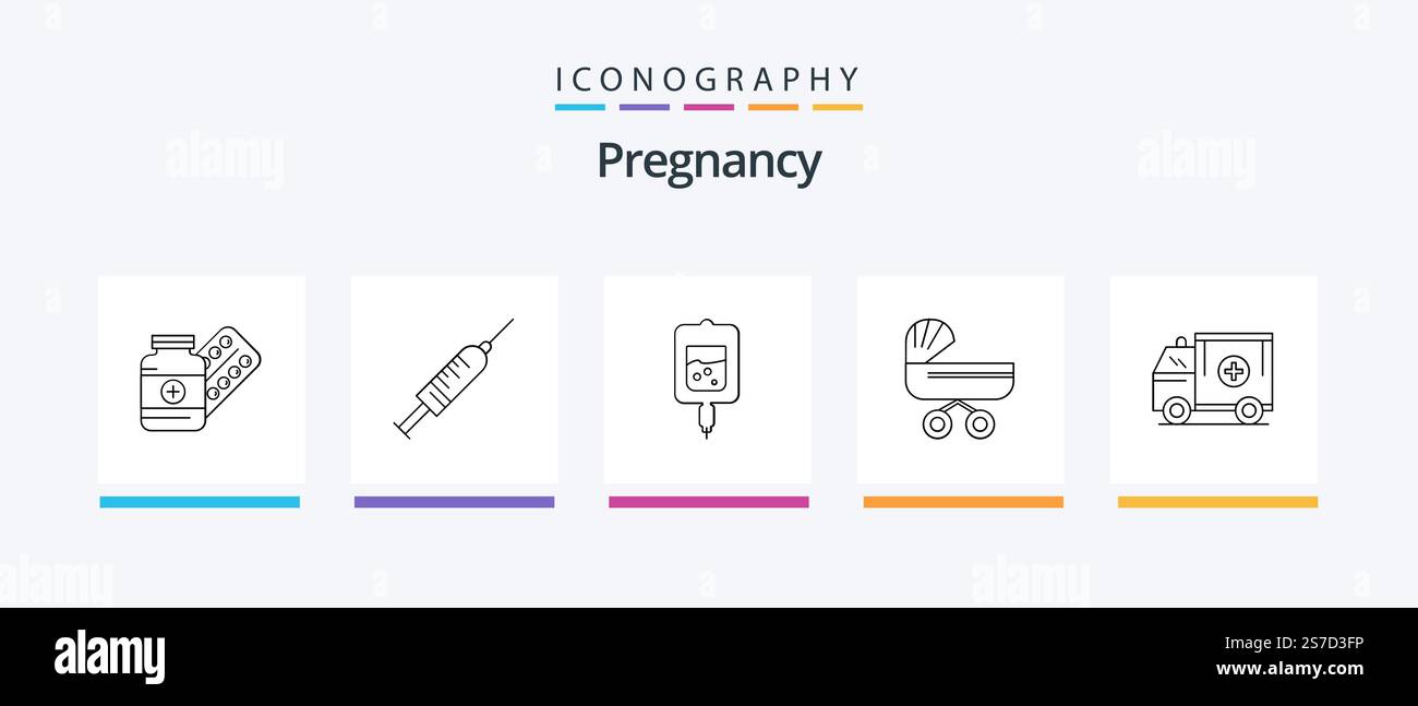 Pregnant mother icons pack Stock Vector Images - Alamy