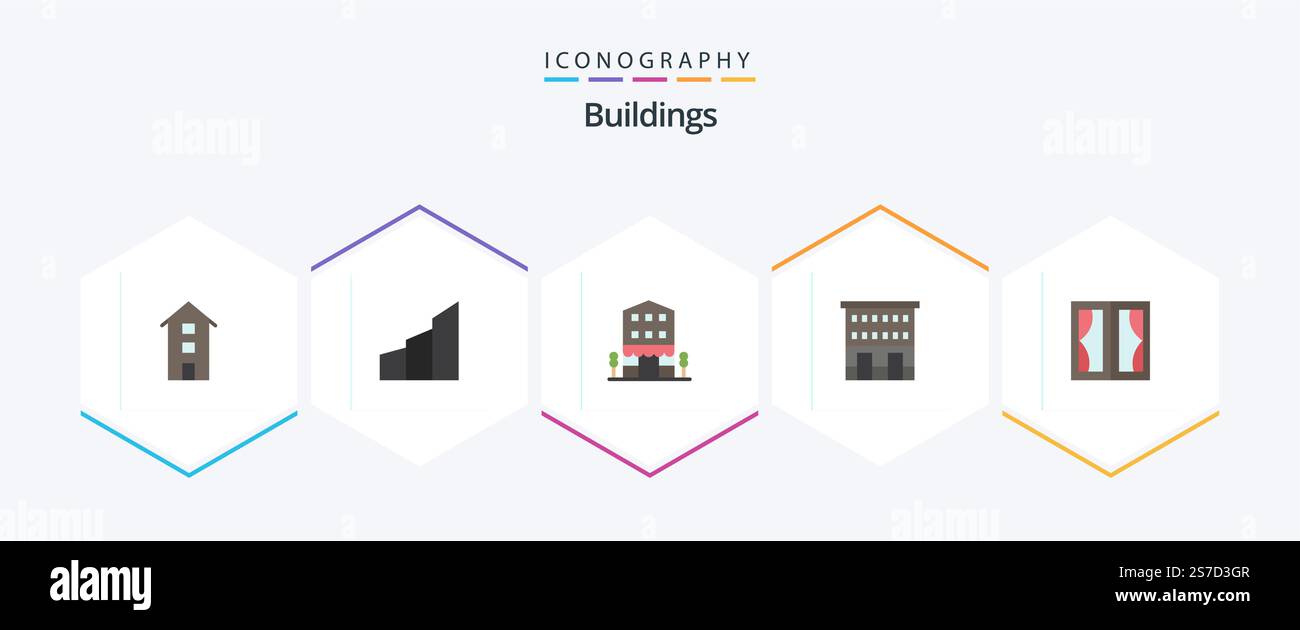 Buildings 25 Flat icon pack including furniture. buildings. modern ...