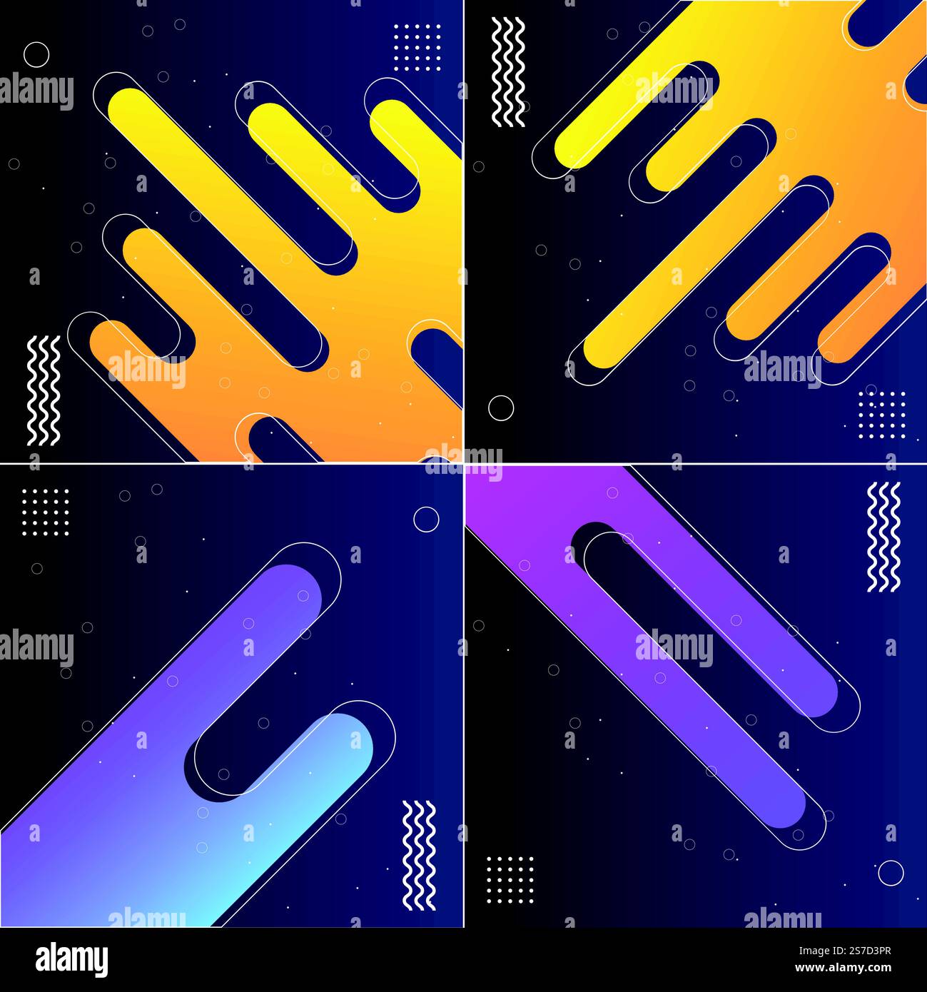 Abstract Gradient Shape Backgrounds Pack of 4 Cool and Modern Designs ...