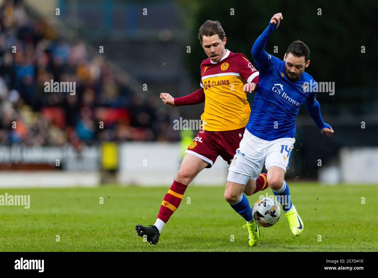 Perth, Scotland. 18 January 2025. Sam Nicholson (19 - Motherwell ...