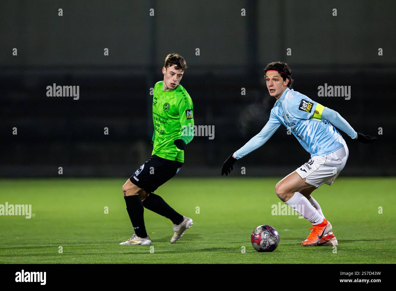 Ninove, Belgium. 18th Jan, 2025. Nostlinger Nando Frans (7) of Capellen ...