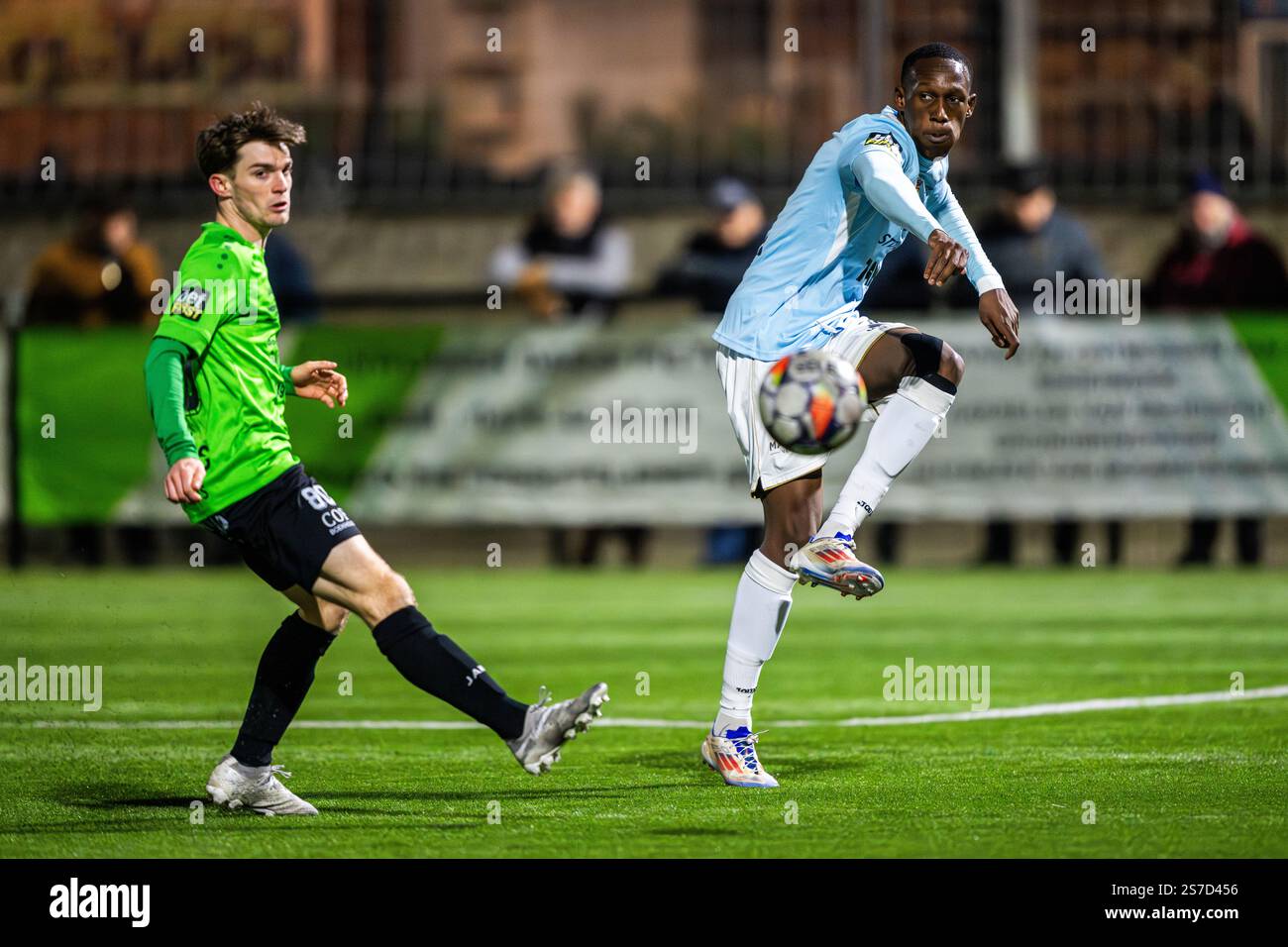 Ninove, Belgium. 18th Jan, 2025. Sylla Haroun Brahim (29) of Capellen ...