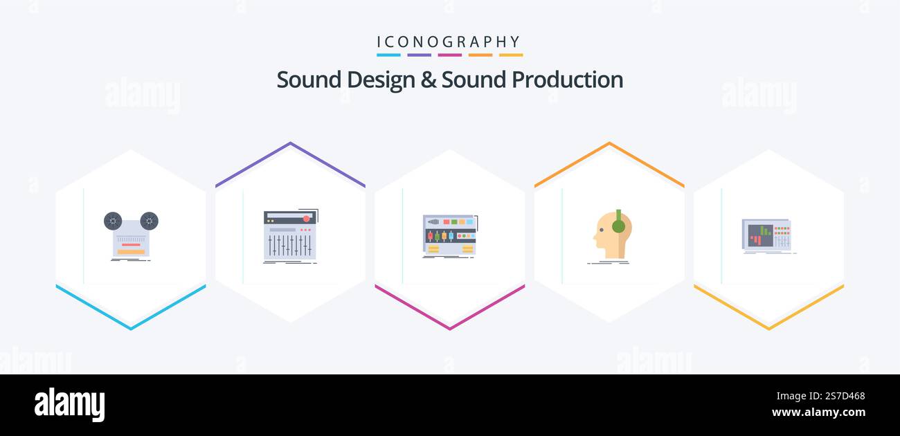 Sound Design And Sound Production 25 Flat icon pack including musician ...