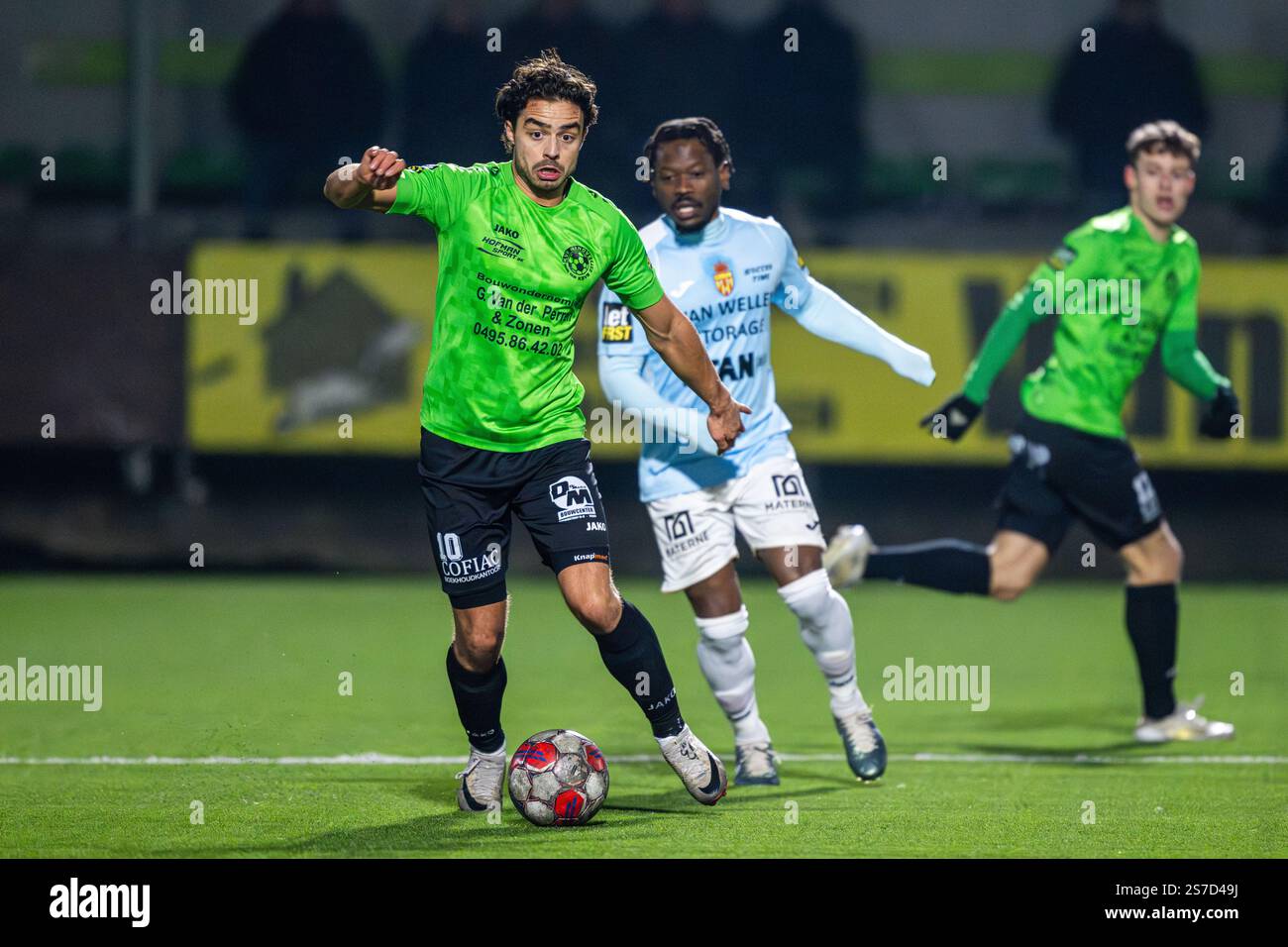 Ninove, Belgium. 18th Jan, 2025. Marien Yoshi (10) of VK Ninove ...