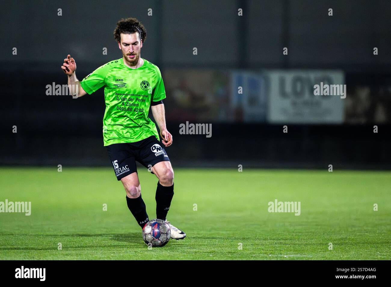Ninove, Belgium. 18th Jan, 2025. Matarrese Lorenzo (45) of VK Ninove ...