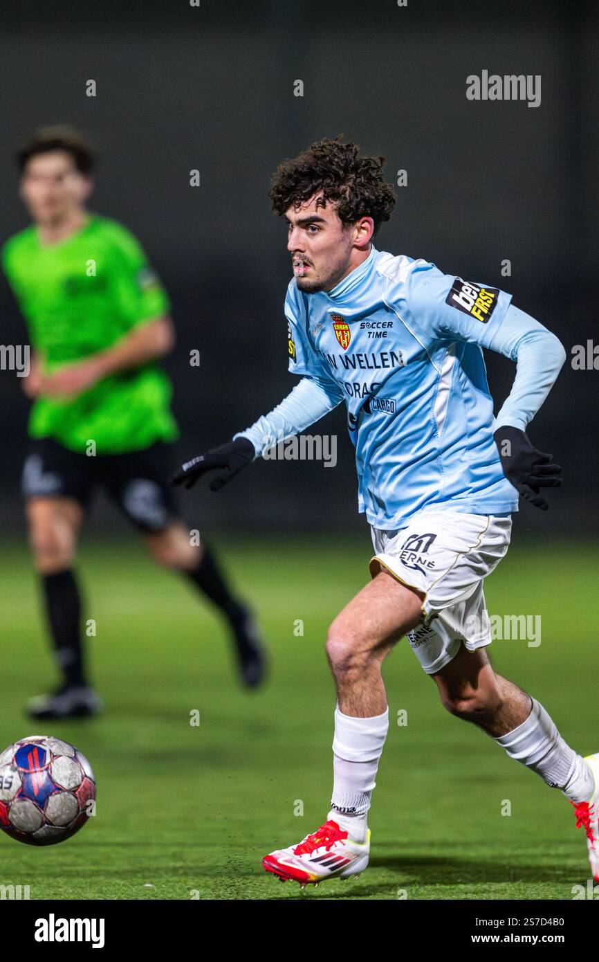 Ninove, Belgium. 18th Jan, 2025. Cloots Siemen Jacobus (8) of Capellen ...
