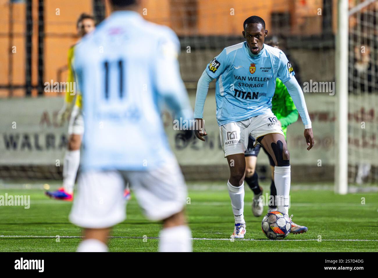 Ninove, Belgium. 18th Jan, 2025. Sylla Haroun Brahim (29) of Capellen ...