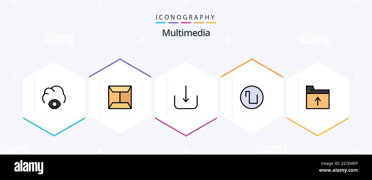 Multimedia 25 FilledLine icon pack including . . ui. get. document ...