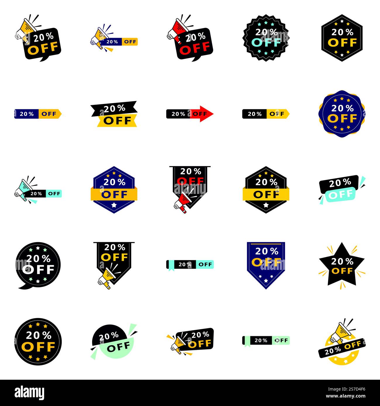 25 Creative 20% Off Sale Banners to Help You Stand Out Stock Vector ...