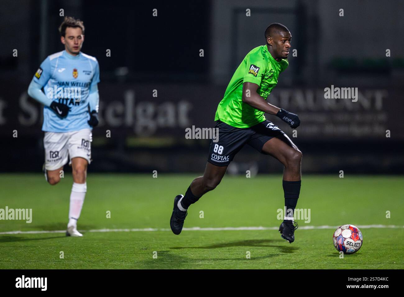 Ninove, Belgium. 18th Jan, 2025. Lufira Luebo Alain-Jerry (88) of VK ...