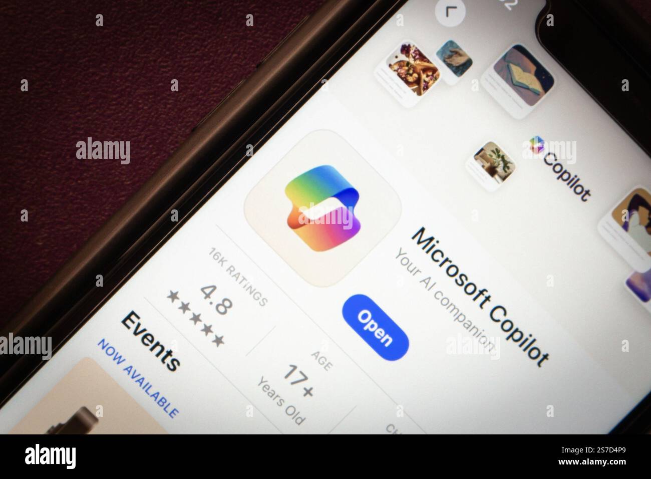 Microsoft Copilot app is displayed on the App Store. Copilot is an AI ...