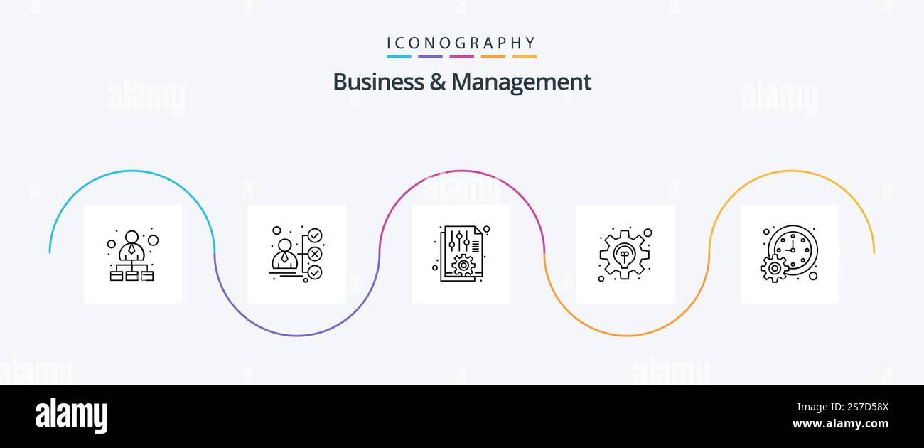 Business And Management Line 5 Icon Pack Including business. solution ...