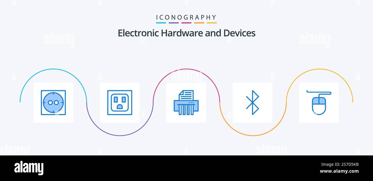 Devices Blue 5 Icon Pack Including . hardware Stock Vector Image & Art - Alamy