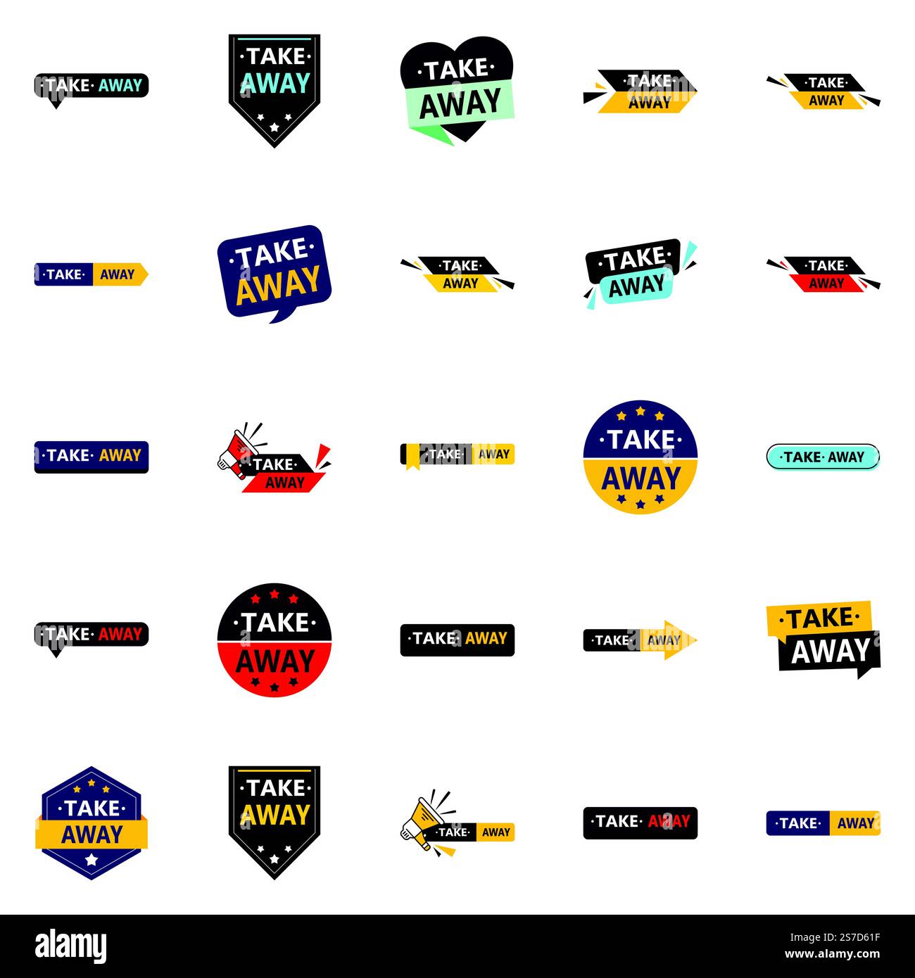 The Take Away Vector Collection 25 Dynamic Designs for Your Next Food ...