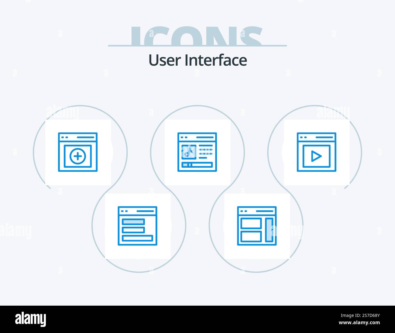 User Interface Blue Icon Pack 5 Icon Design. interface. communication ...