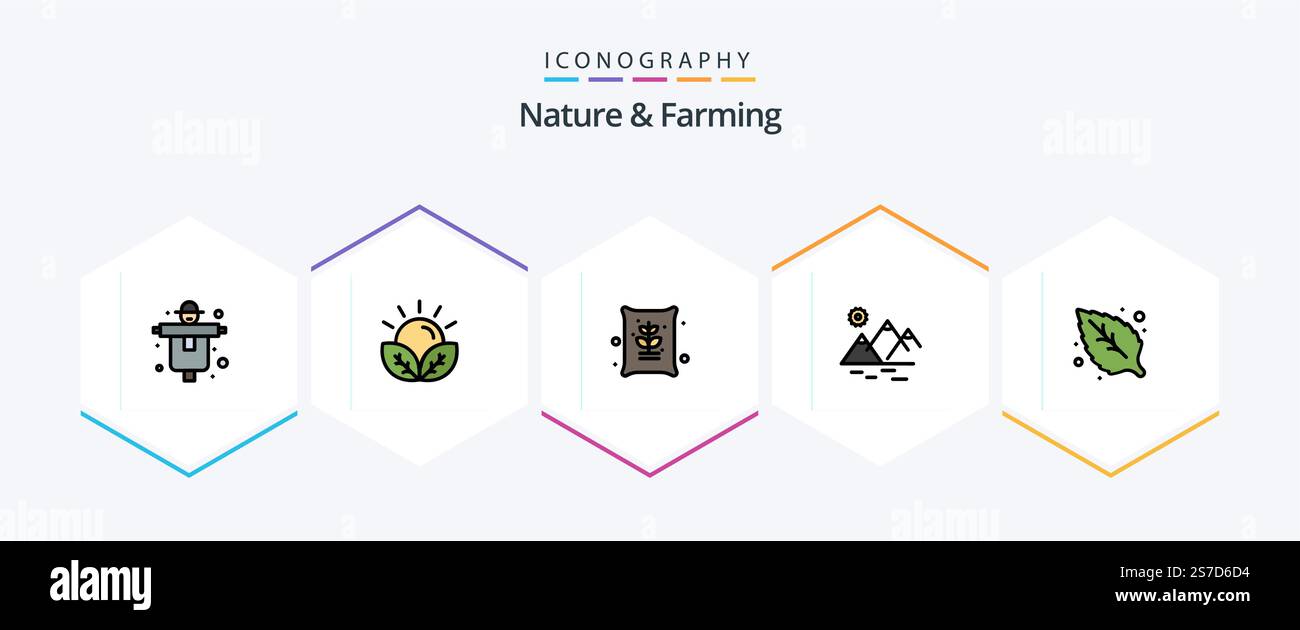 Nature And Farming 25 FilledLine icon pack including environment. sun ...