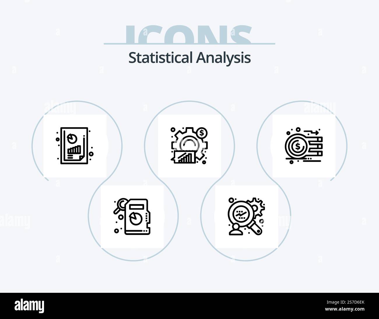 Statistical Analysis Line Icon Pack 5 Icon Design. analysis. keyword ...