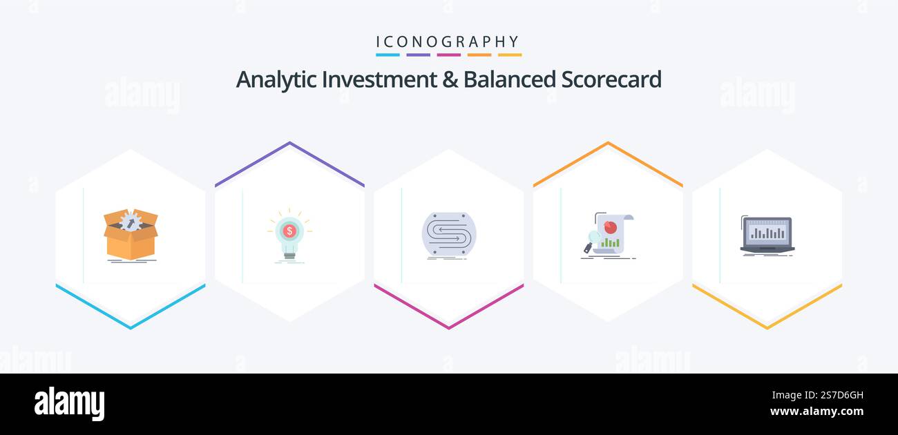 Analytic Investment And Balanced Scorecard 25 Flat icon pack including business. analysis. money ...