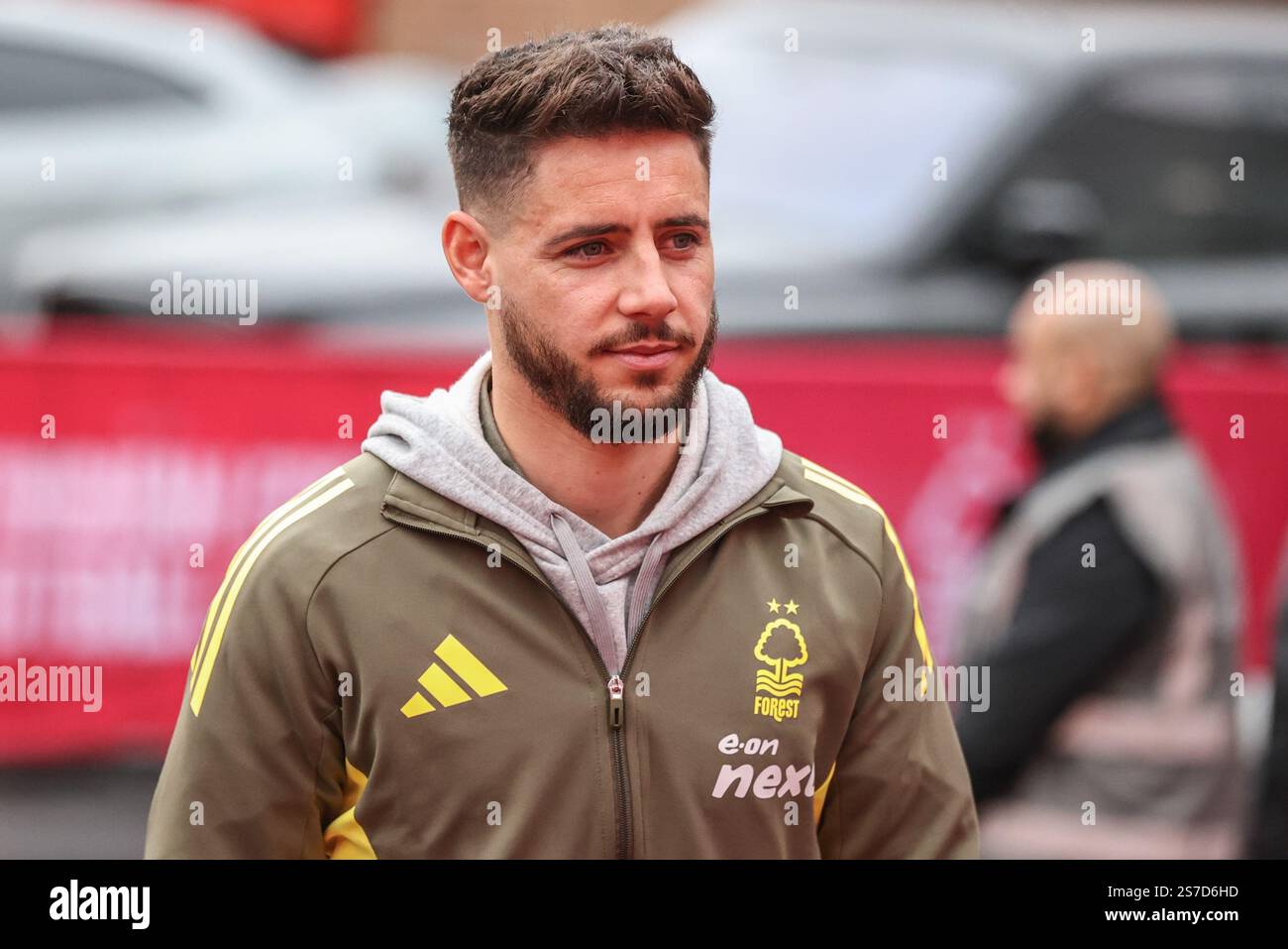 Álex Moreno of Nottingham Forest arrives during the Premier League ...