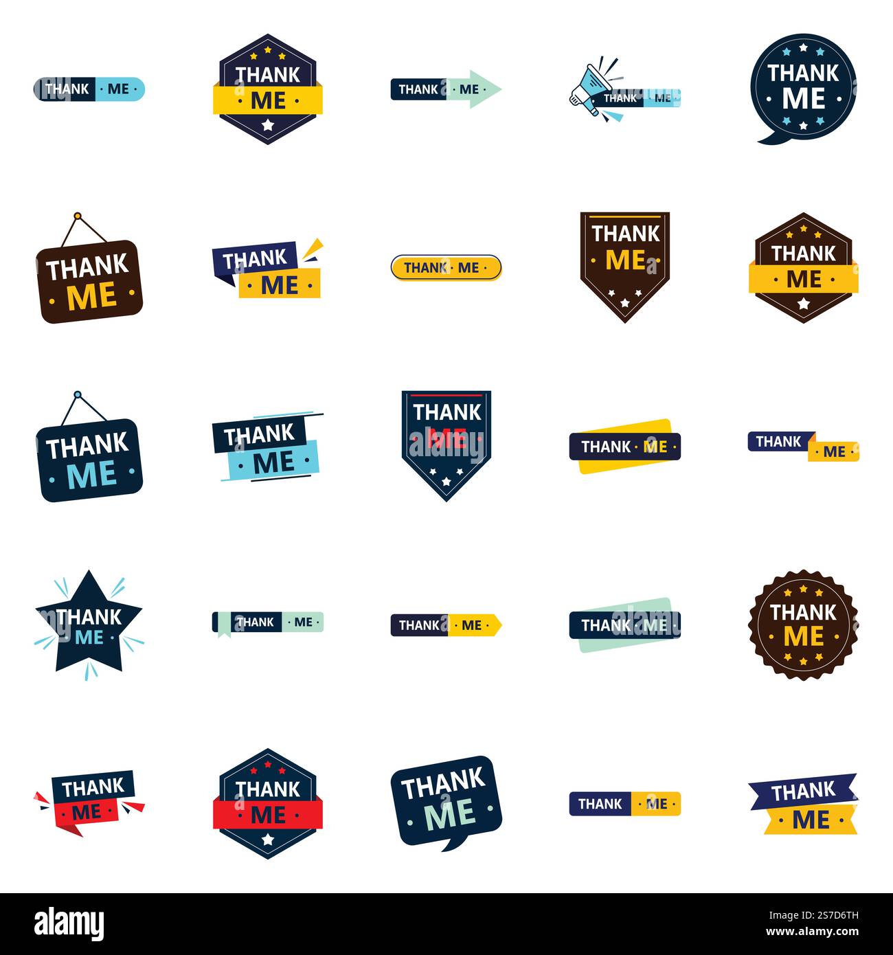 25 Unique Thank Me Banners to Show Your Appreciation Stock Vector Image ...