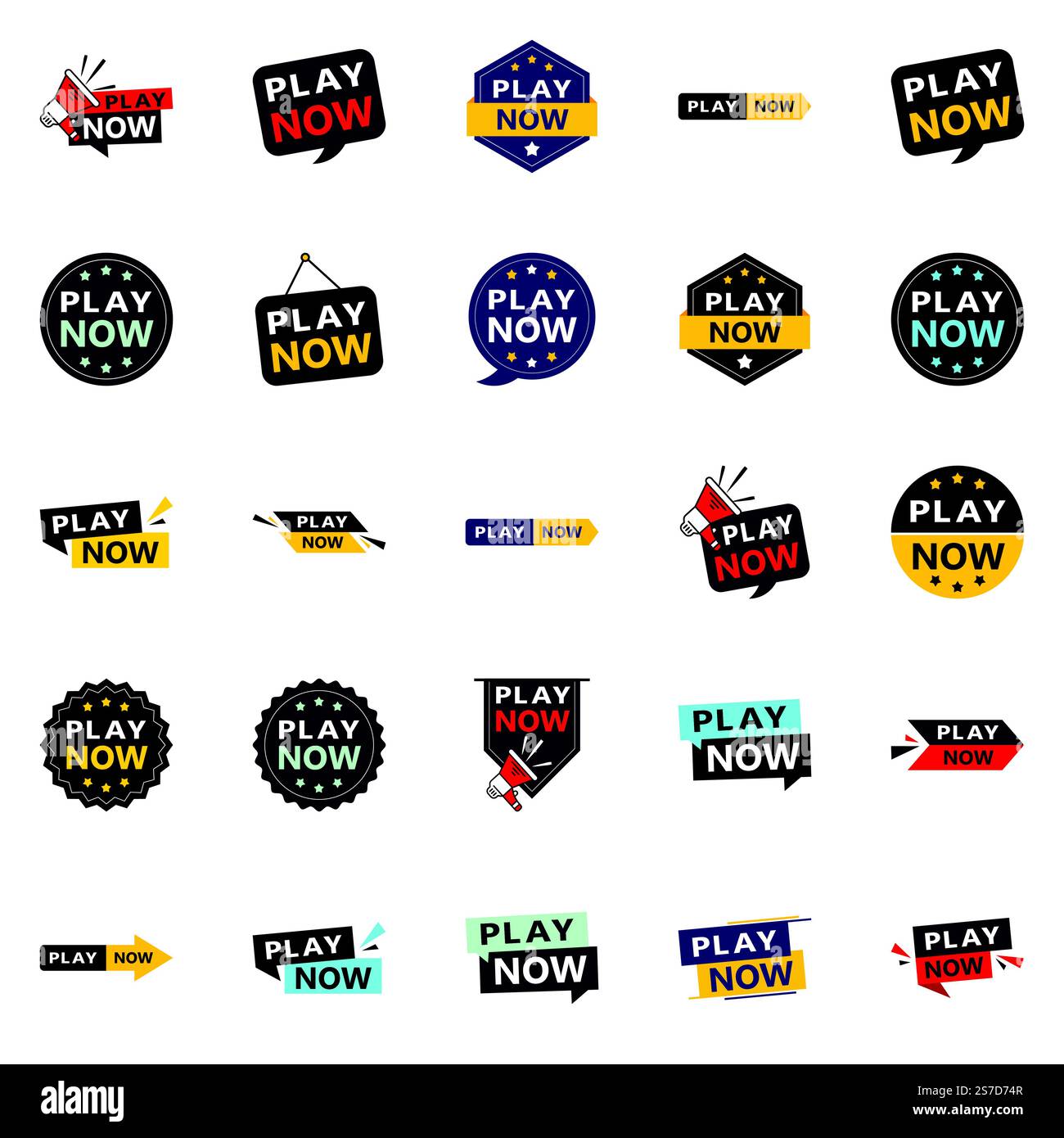 Lottery play now sign Stock Vector Images - Alamy