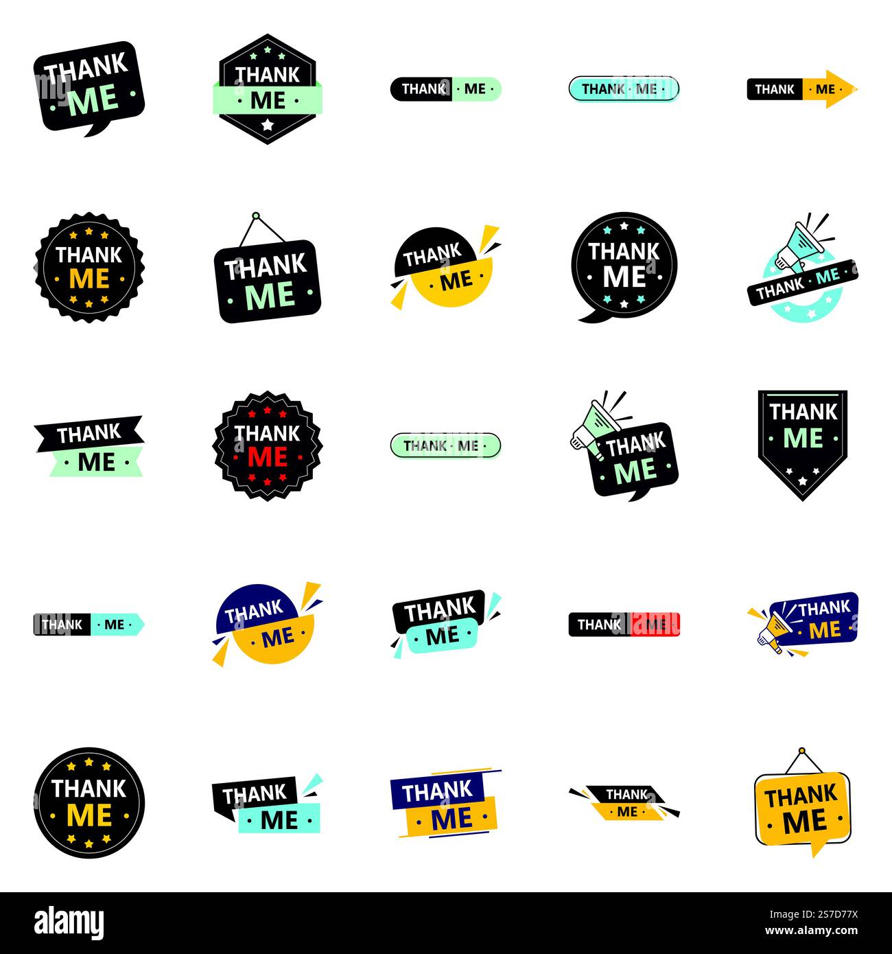 Grab Customers Attention with Our Pack of 25 Thank Me Banners Stock ...