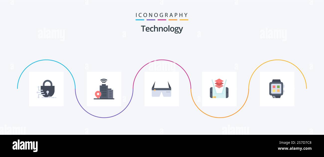 Technology Flat 5 Icon Pack Including technology. home. digital ...