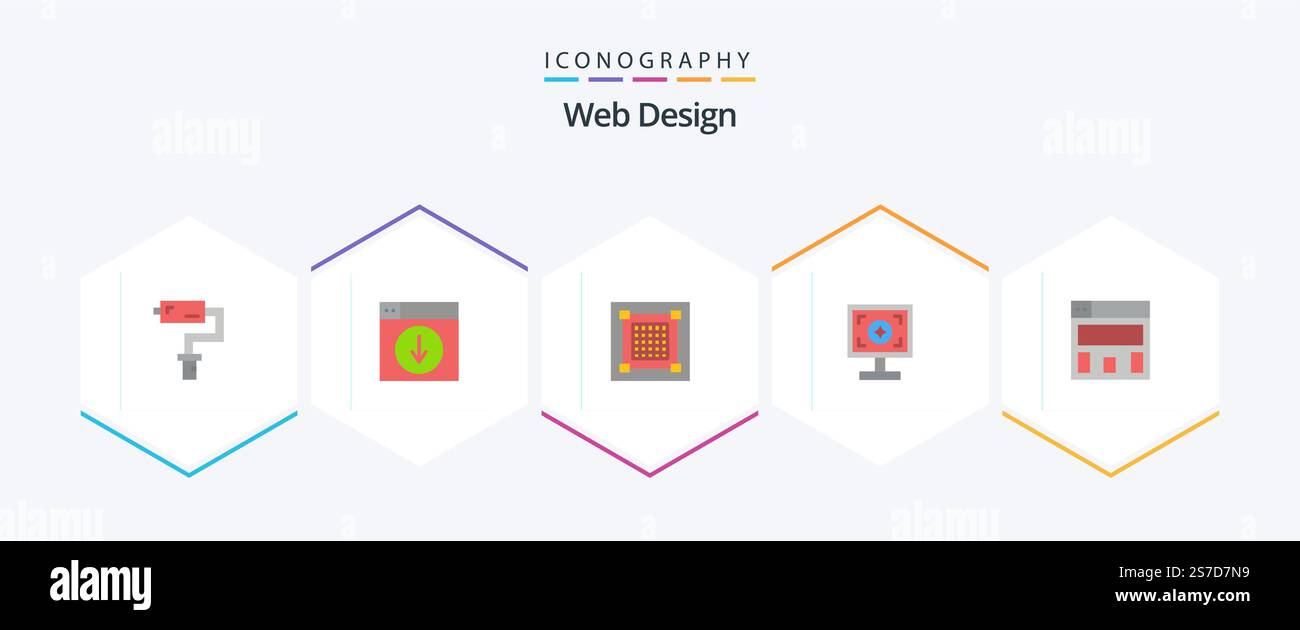 Web Design 25 Flat icon pack including print. branding. application ...