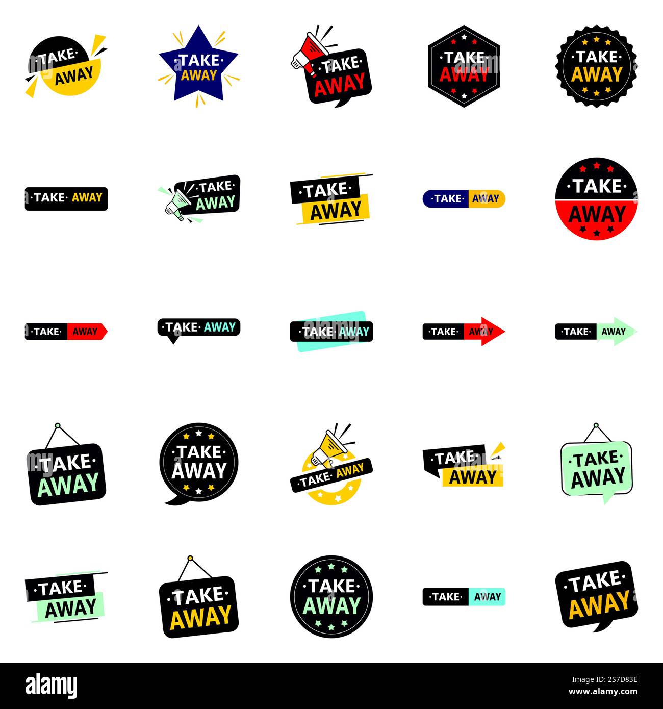 The Take Away Vector Pack 25 Impactful Designs for Food Outlets and ...