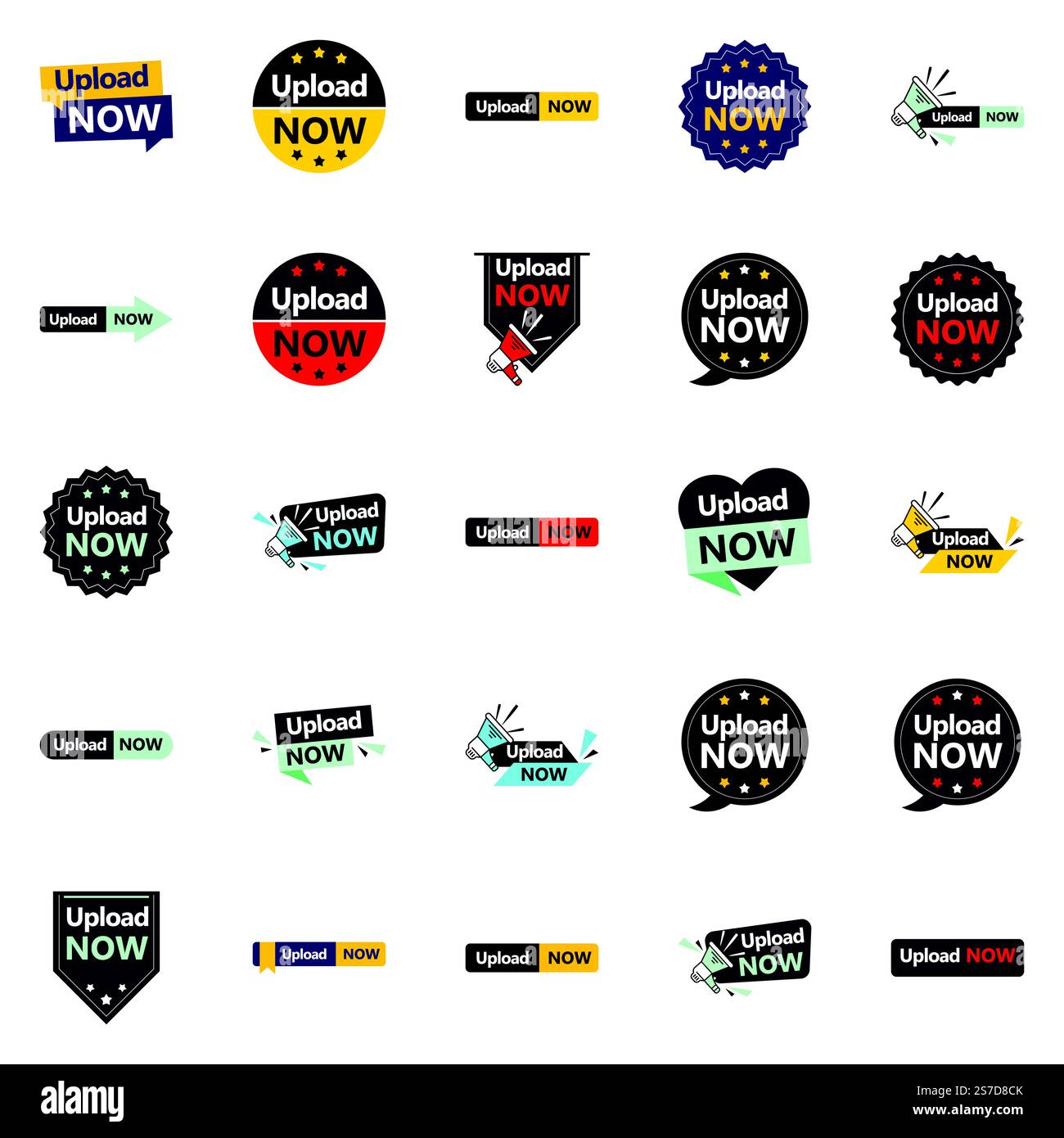 25 Dynamic Vector Designs in the Upload Now Pack Perfect for Marketing ...