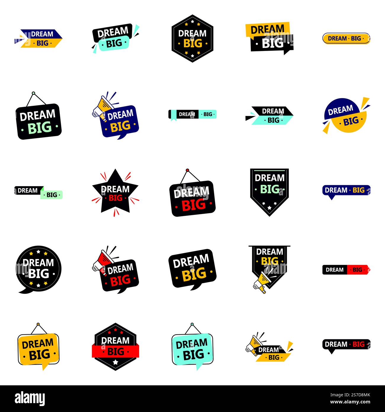 25 Unique Vector Images to expand your vision Dream Big Stock Vector ...