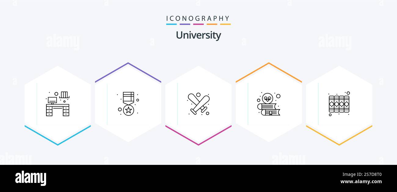 University 25 Line icon pack including files. teacher. baseball. study ...