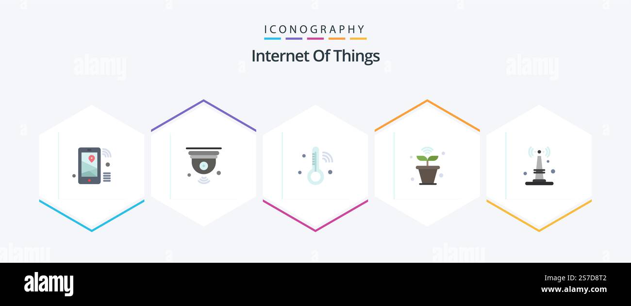 Internet Of Things 25 Flat icon pack including things. iot. iot ...