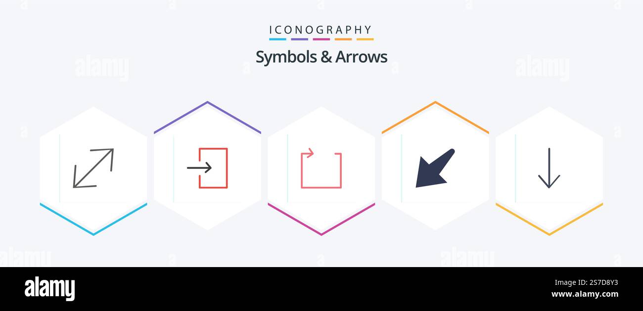 Symbols and Arrows 25 Flat icon pack including . repeat. . arrow Stock ...
