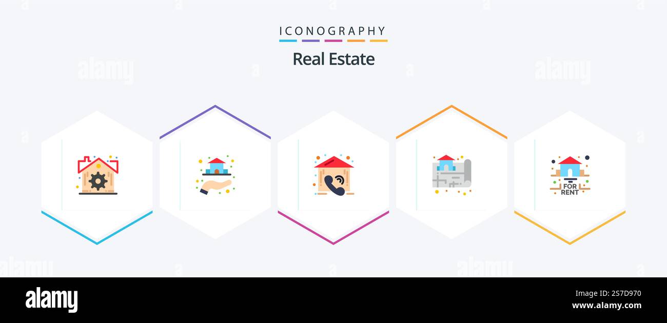 Real Estate 25 Flat icon pack including real. estate. contact. real ...