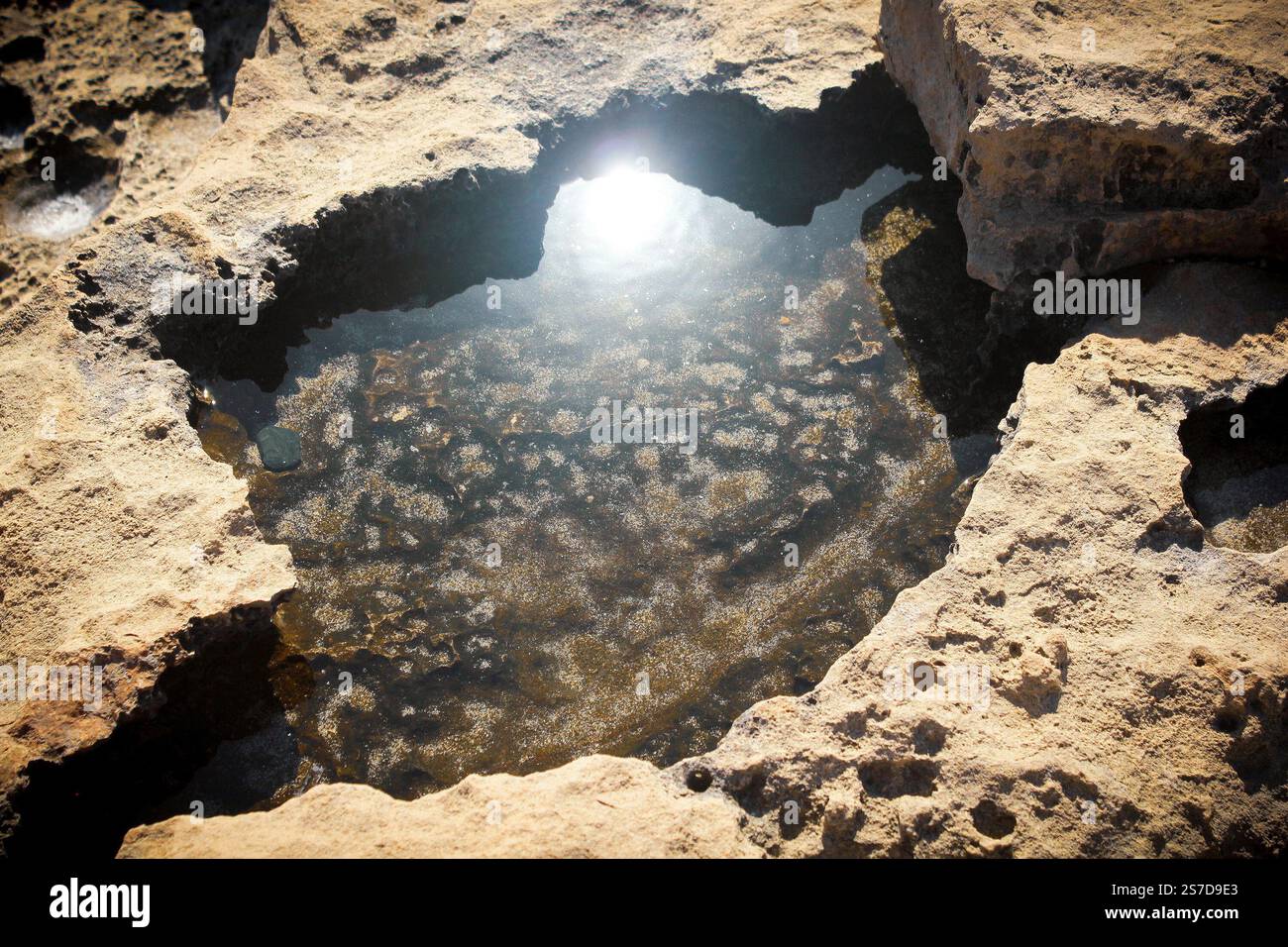 Geological formation with rain water Stock Photo - Alamy