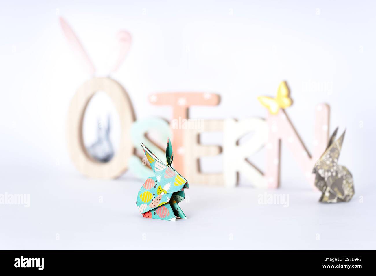 Easter motif Setup on white background 2 Stock Photo - Alamy