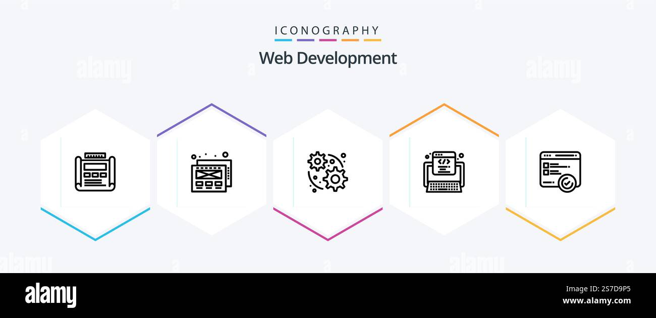 Web Development 25 Line icon pack including web. speed. web ...