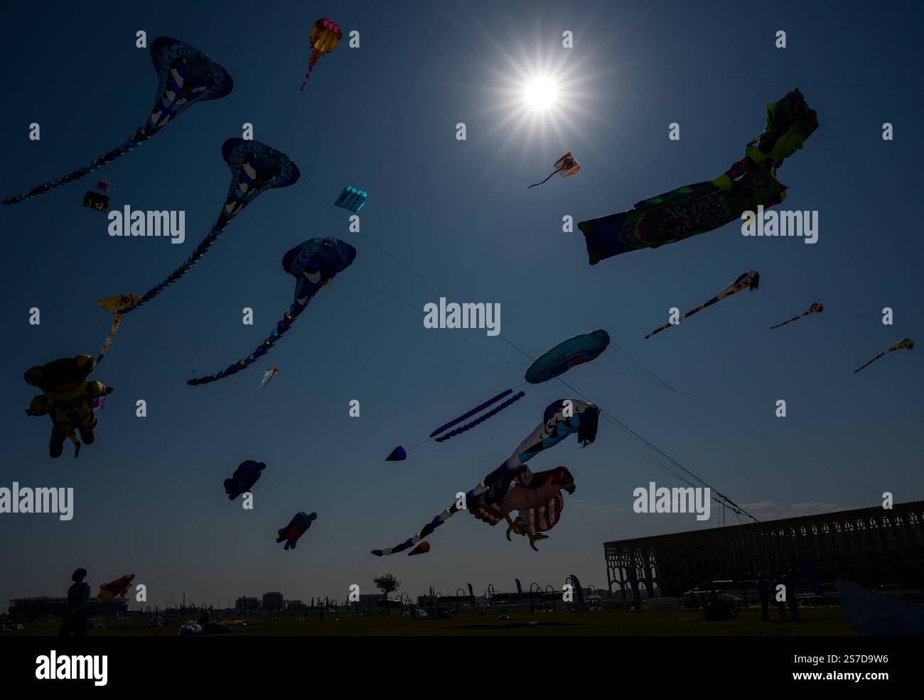 QATAR KITE FESTIVAL 2025 Participants are flying their kites during the ...