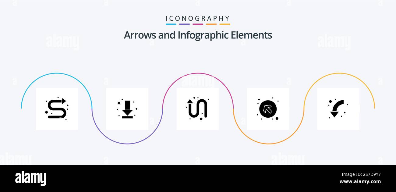 Arrow Glyph 5 Icon Pack Including . left. arrow. curved. arrow Stock ...