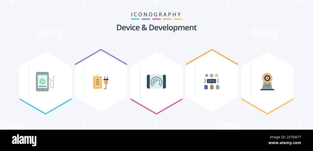 Device And Development 25 Flat icon pack including webcam. document. interaction. user ...